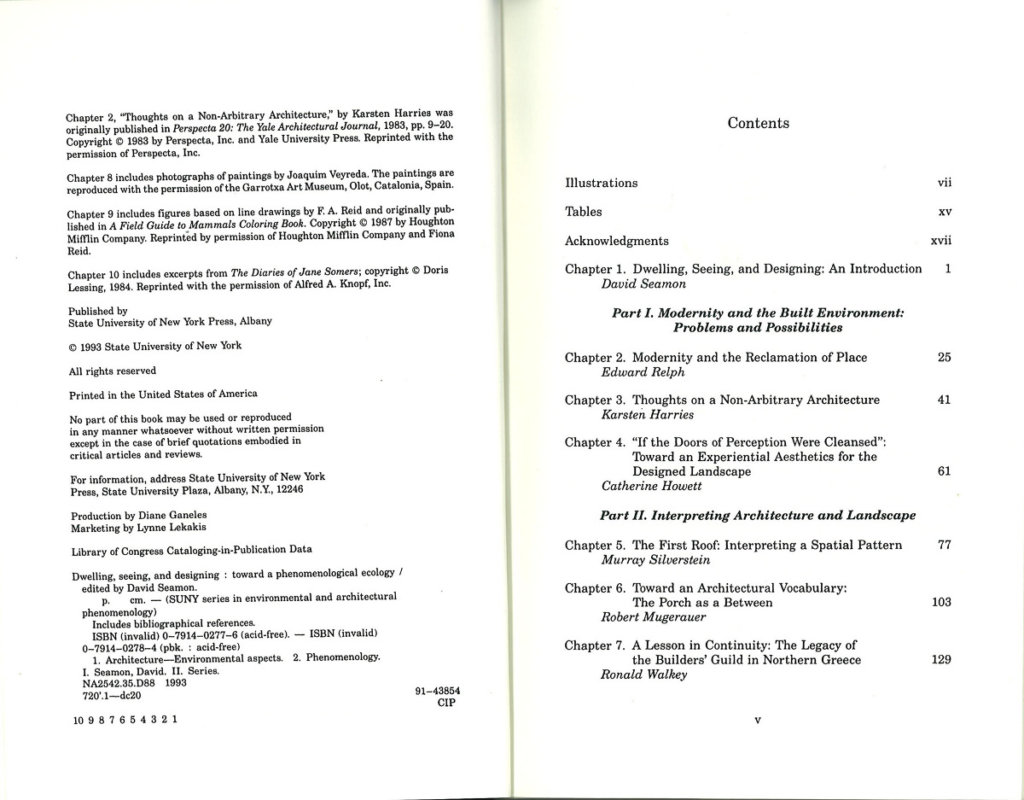 David Seamon | Toward a Phenomenological Ecology - TOUTON architectes